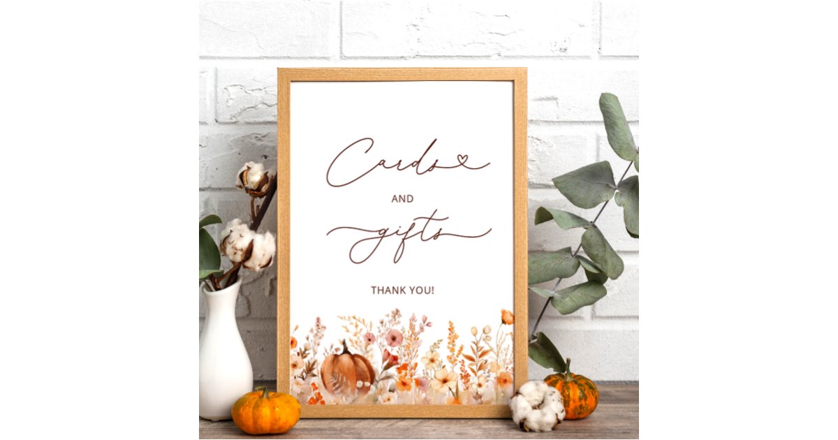Rustic Little Pumpkin Fall Cards and Gifts Poster | Zazzle