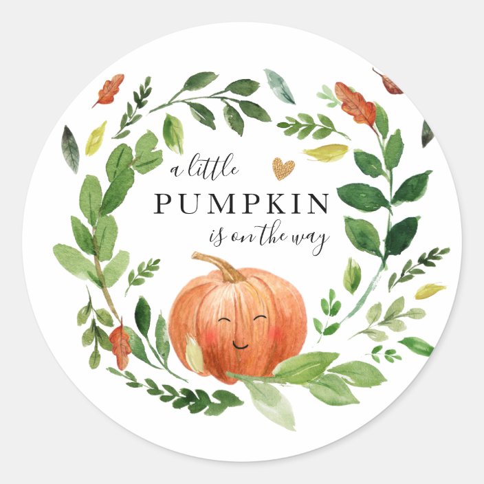 Rustic Little Pumpkin Favor Tags Fall Greenery | Zazzle.com