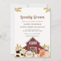 Rustic Locally Grown Farm Animals Baby Shower Invitation | Zazzle