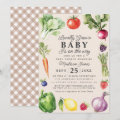 Rustic Locally Grown Farmers Market Baby Shower Invitation | Zazzle