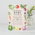 Rustic Locally Grown Farmers Market Baby Shower Invitation | Zazzle