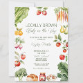 Rustic Locally Grown Farmer's Market Baby Shower Invitation | Zazzle