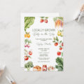Rustic Locally Grown Farmer's Market Baby Shower Invitation | Zazzle