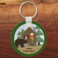 Rustic Lodge Country Cabin Keys with Bear Custom Keychain | Zazzle
