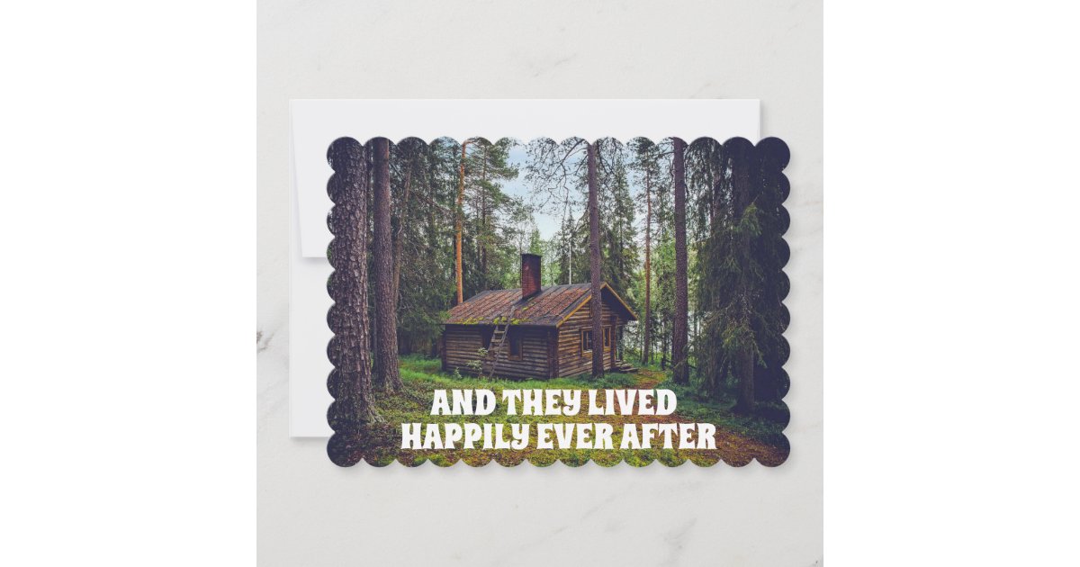 RUSTIC LOG CABIN CUSTOM WEDDING INVITATIONS | Zazzle
