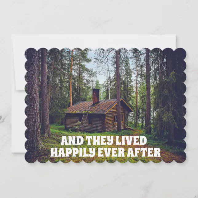 RUSTIC LOG CABIN CUSTOM WEDDING INVITATIONS | Zazzle