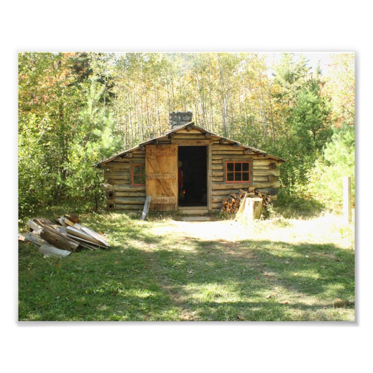 Rustic Log Cabin Photo Print | Zazzle
