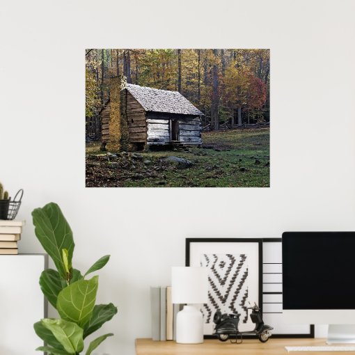 Rustic Log Cabin Print | Zazzle