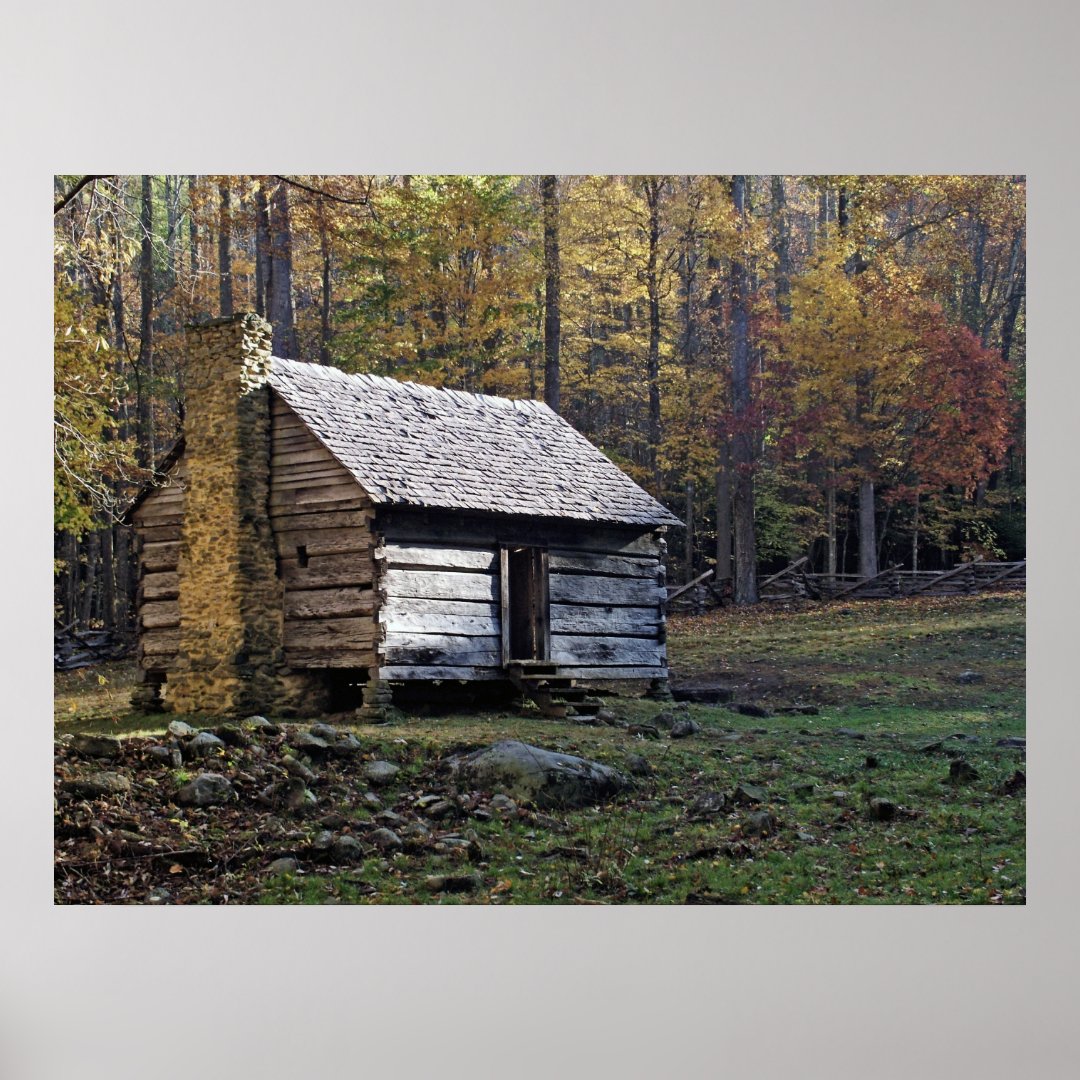 Rustic Log Cabin Print | Zazzle
