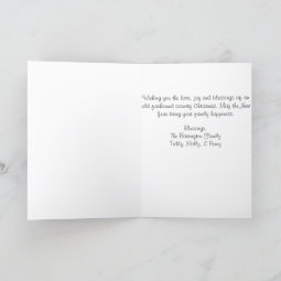 Rustic Log Cabin Rustic Country Christmas Card | Zazzle