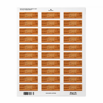 Rustic log cabin wood return address labels | Zazzle