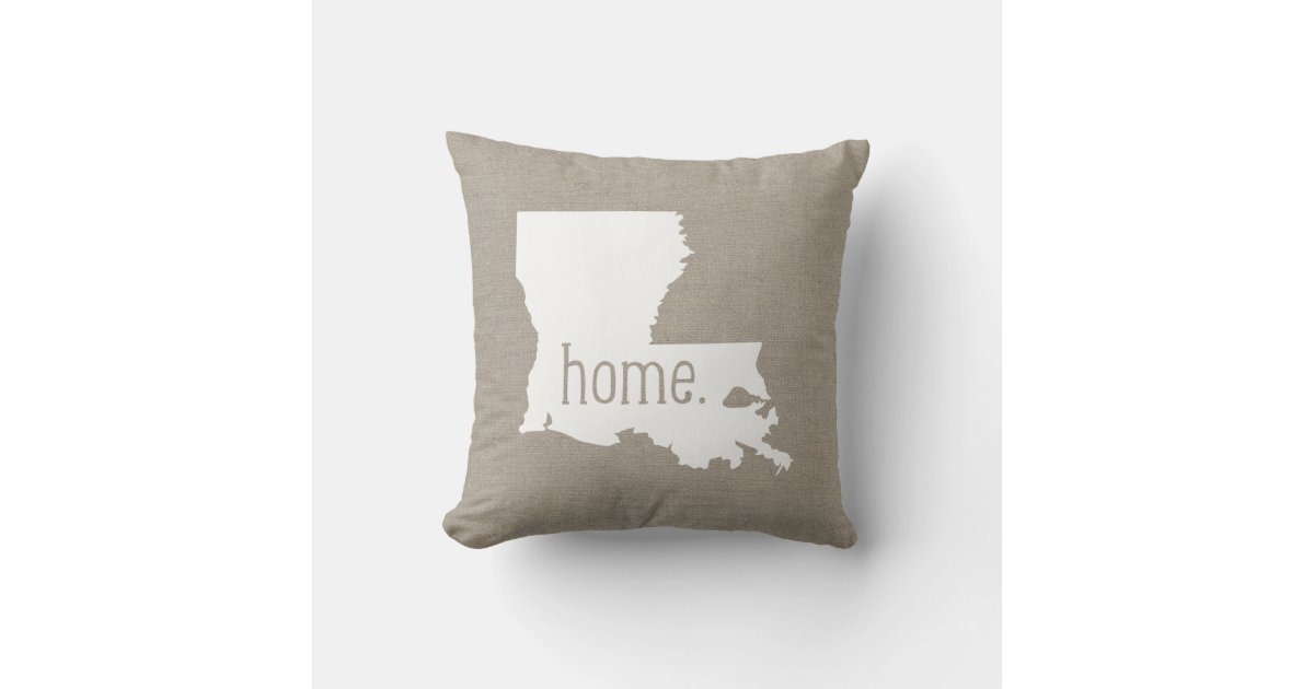 Rustic Louisiana Home State Throw Pillow | Zazzle