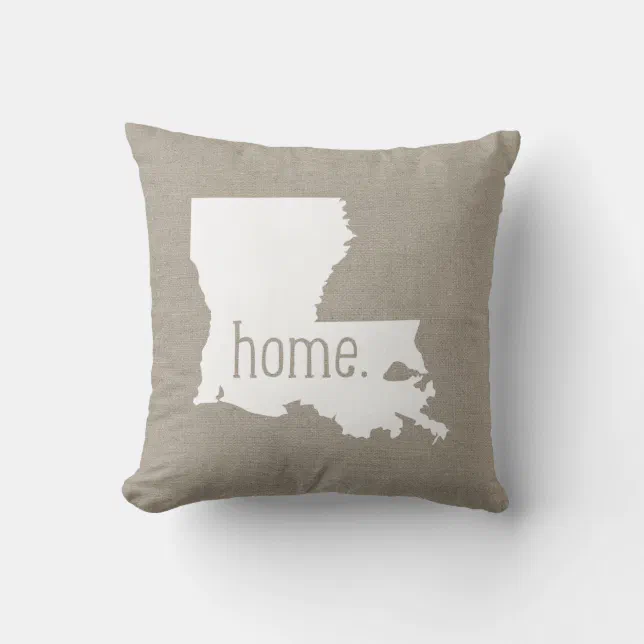 Rustic Louisiana Home State Throw Pillow | Zazzle