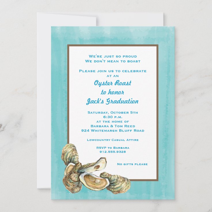 Rustic Lowcountry Oyster Roast Invitation | Zazzle