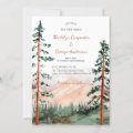 Rustic Luxe Mountains Trees Landscape Wedding | Invitation | Zazzle