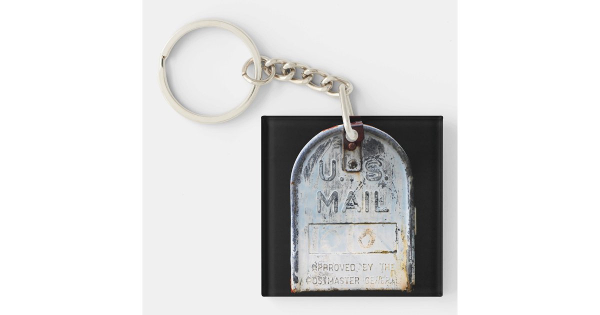 Rustic Mailbox Portrait Keychain | Zazzle