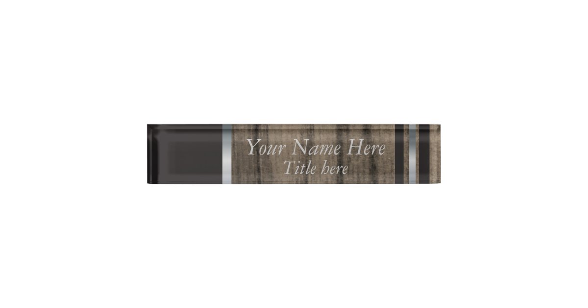 Rustic Manly Styled Name Plate | Zazzle