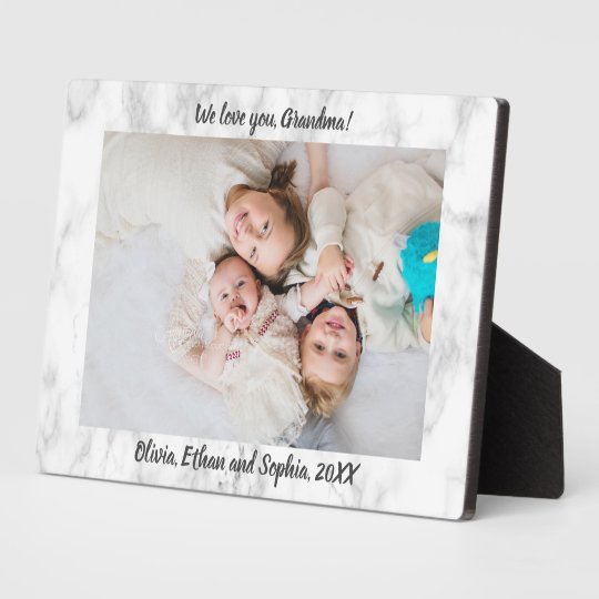 Rustic Marble Personalized Name Photo Plaque | Zazzle.com