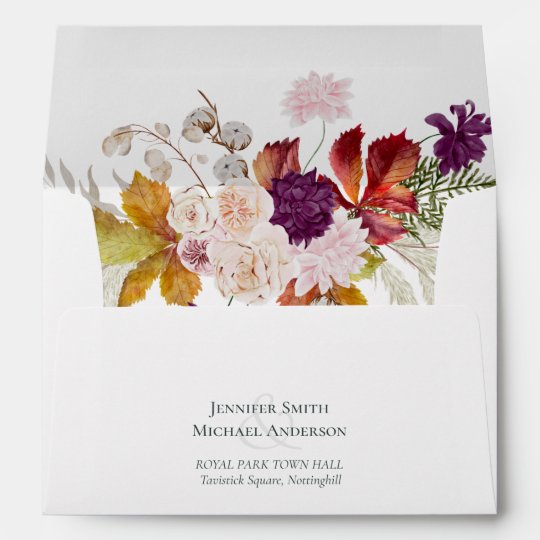 Rustic Maroon Ginger Blush Wedding Envelope | Zazzle.com