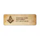 Rustic Masonic Address Labels | Old Parchment | Zazzle
