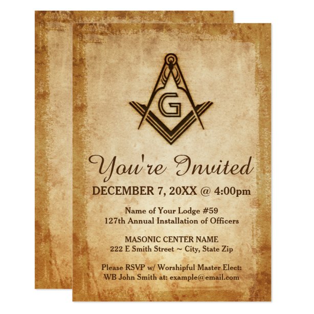 Masonic Lodge Invitations | Zazzle