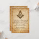 Rustic Masonic Invitations | Freemason Parchment | Zazzle