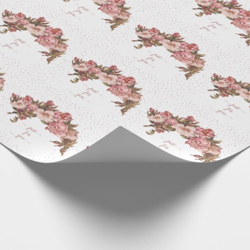 Rustic Mauve Floral Wrapping Paper | Zazzle