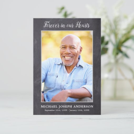 Rustic Memorial Photo Sympathy Prayer Card Funeral | Zazzle