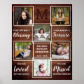 Rustic Memorial Remembrance Photo Keepsake Funeral Poster | Zazzle