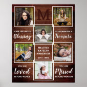 Rustic Memorial Remembrance Photo Keepsake Funeral Poster | Zazzle