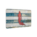 Rustic Mermaid (Red) License Plate | Zazzle