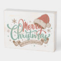Rustic Merry Christmas Happy New Year Wooden Box Sign | Zazzle