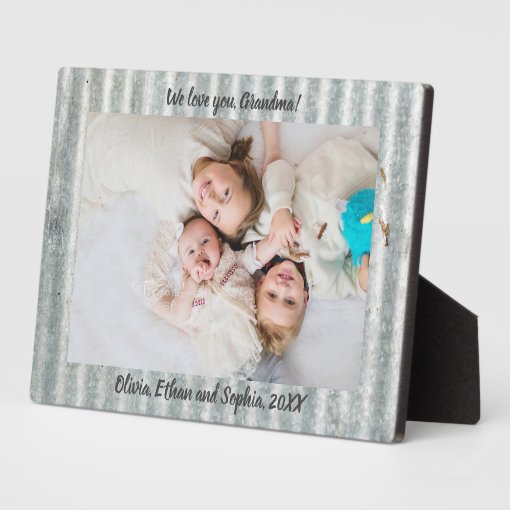 Rustic Metal Personalized Name Photo Plaque | Zazzle