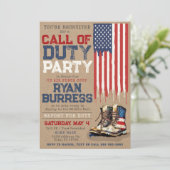 Rustic Military US Flag Deployment Farewell Party Invitation | Zazzle