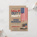 Rustic Military US Flag Deployment Farewell Party Invitation | Zazzle