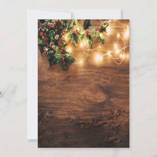 Rustic Mistletoe,String Lights,Wood Quinceañera Invitation | Zazzle