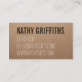 Rustic modern brown kraft paper handmade cardboard business card | Zazzle