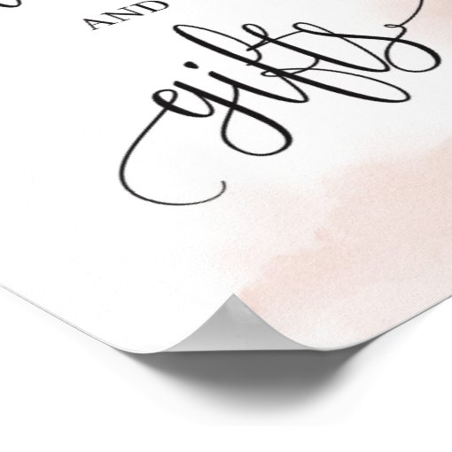 Rustic modern burgundy blush cards and gifts sign | Zazzle