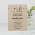 Rustic Modern We Do Script Wedding Invitation Card | Zazzle