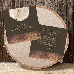 Rustic Modern Woodworker Carpenter Wood Square Business Card | Zazzle