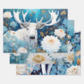 Rustic Moose Fox Bear Decoupage Wrapping Paper Sheets | Zazzle