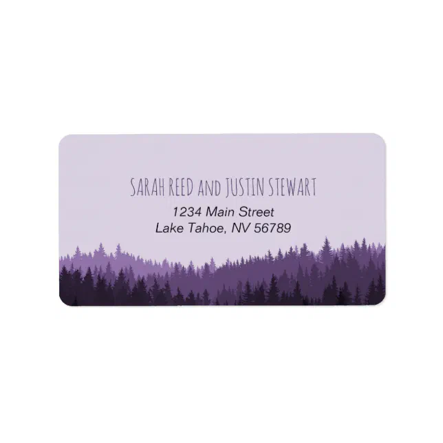 Rustic Mountain address label standard size | Zazzle