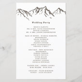 Rustic Mountain Elegant Pine Tree Wedding Programs | Zazzle