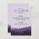 Rustic Mountain Guest Info Card in purple | Zazzle