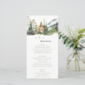 Rustic Mountain Pine Forest Wood Cabin Menu Card | Zazzle