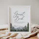 Rustic Mountain Pine Tree Wedding Guest Book Sign | Zazzle