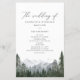 Rustic Mountain Pine Tree Wedding Program | Zazzle