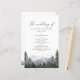 Rustic Mountain Pine Tree Wedding Program | Zazzle