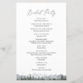 Rustic Mountain Pine Tree Wedding Program | Zazzle