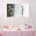 Rustic Mountain Pine Trees Fall Forest Welcome Banner | Zazzle
